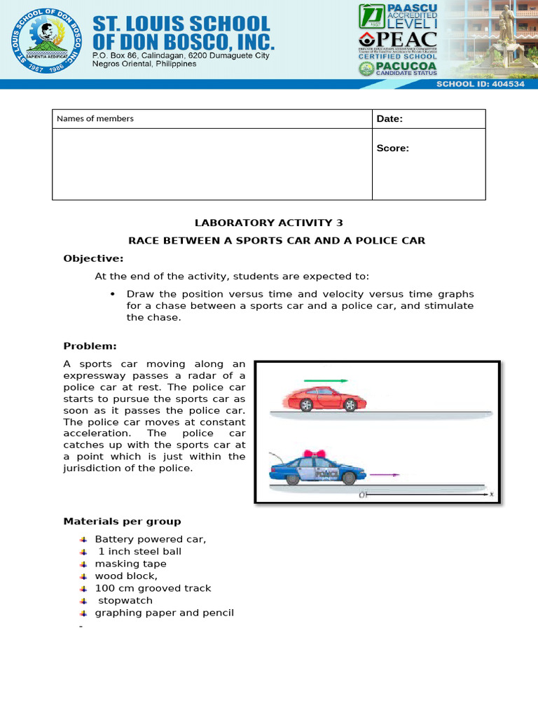 Laboratory Activity Physics 1 Template | PDF