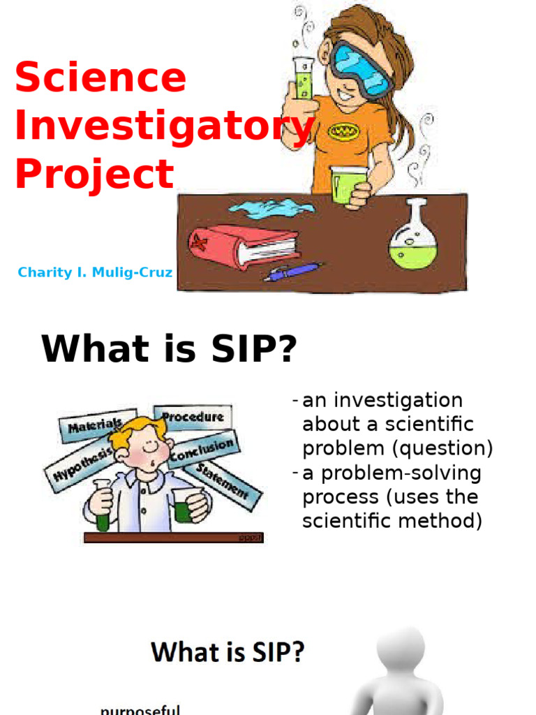 1 - Science Investigatory Project | PDF | Career & Growth