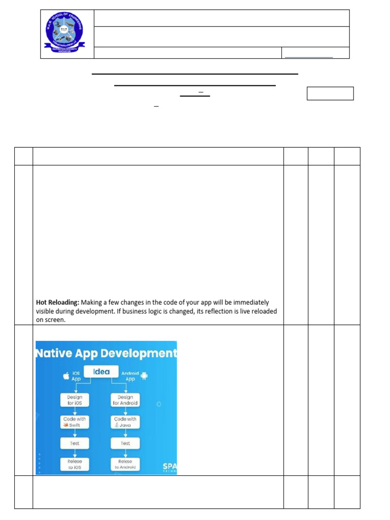 Cia 1 QP CCS332 - App Unit 2 Answer Key | PDF | Mobile App | Art