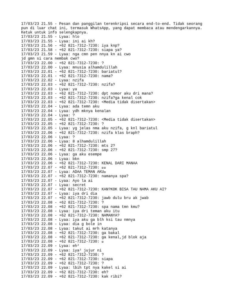 Chat WhatsApp Dengan +62 821-7312-7230-1 | PDF