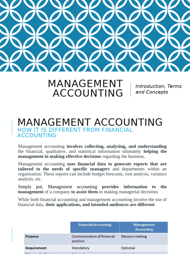An Introduction To Management Accounting | PDF