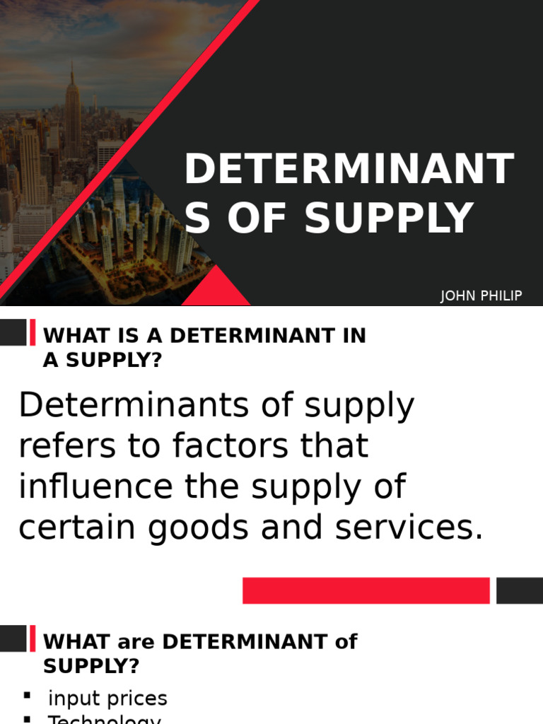 Determinant of Supply | PDF