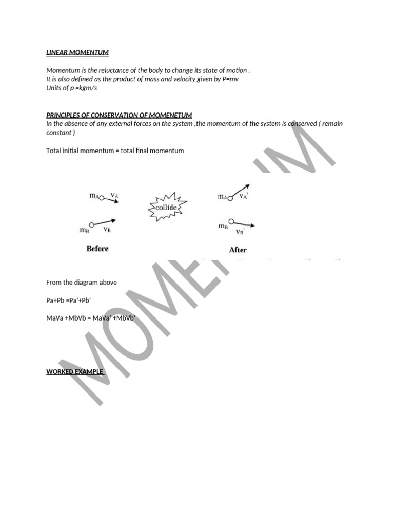 Conservation of Momentum | PDF