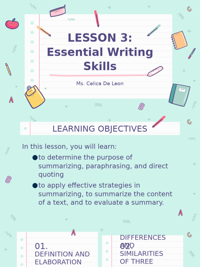 Essential Writing Skills | PDF