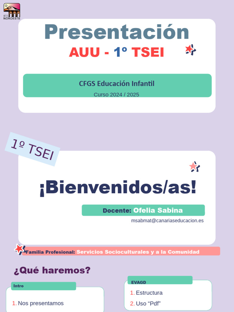 1º TSEI. AUU - Presentación 24-25 | PDF