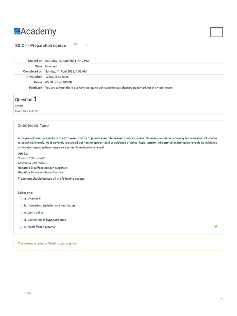 Pre-Test Quiz Attempt 5 Review | PDF