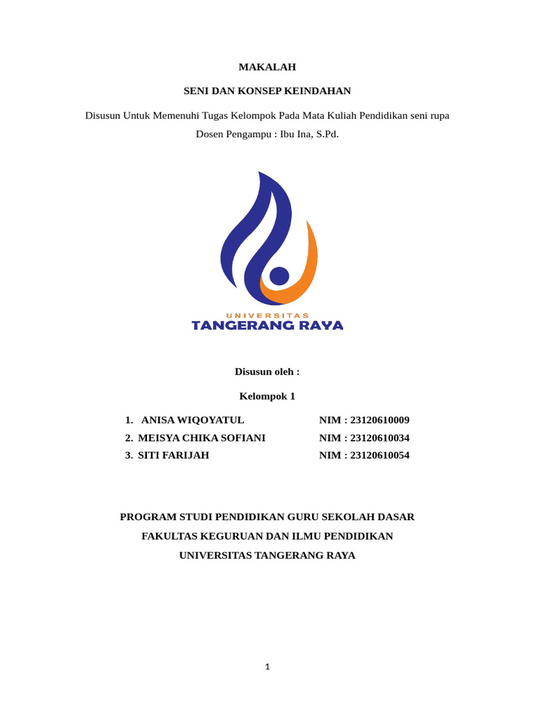 Makalah Seni Rupa Dan Konsep Keindahan Kel1 | PDF