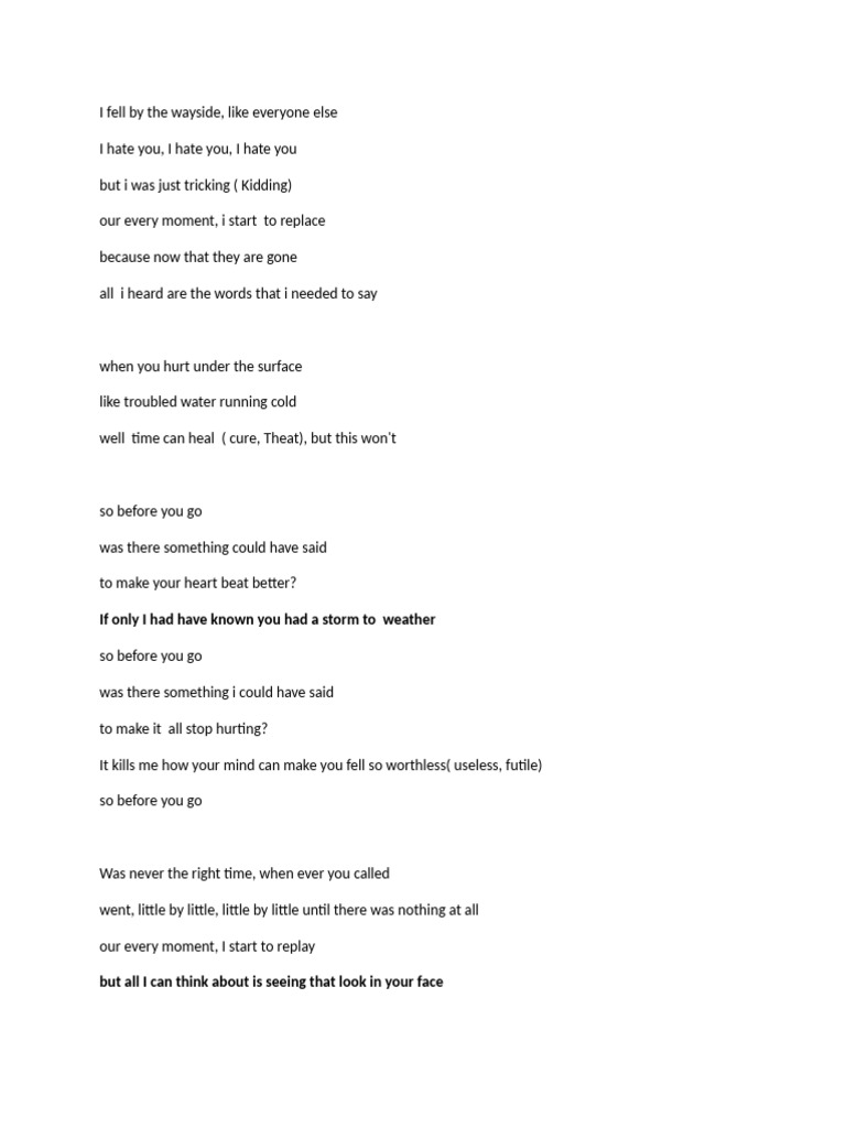 Before You Go | PDF