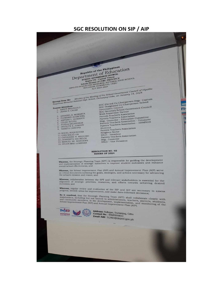 SGC-RESOLUTION-ON-SIP-AIP | PDF