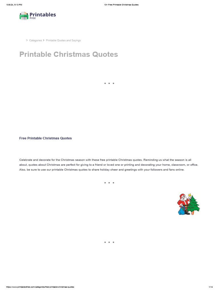 10+ Free Printable Christmas Quotes-FOR XMAS | PDF
