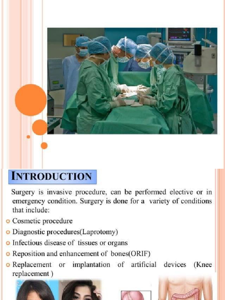 Management of Patient Undergone Surgery | PDF