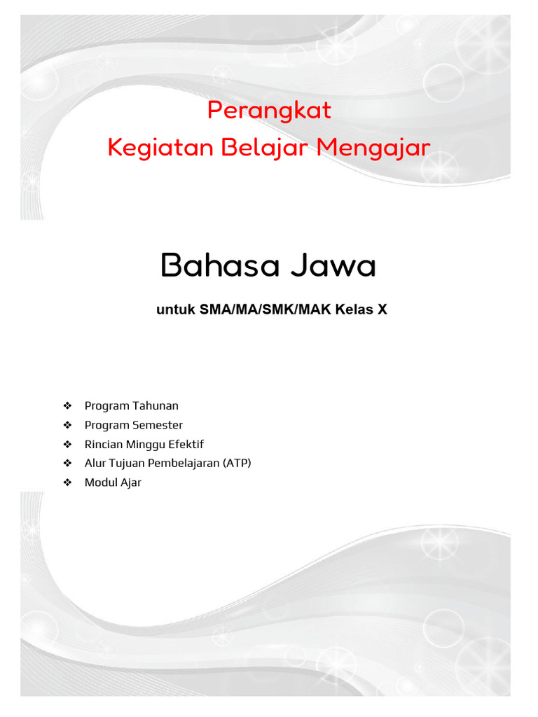 Perangkat Mengajar B.jawa Kelas X | PDF