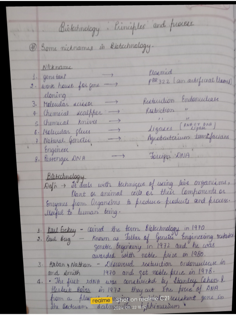 Biotechnology Principles and Processes | PDF