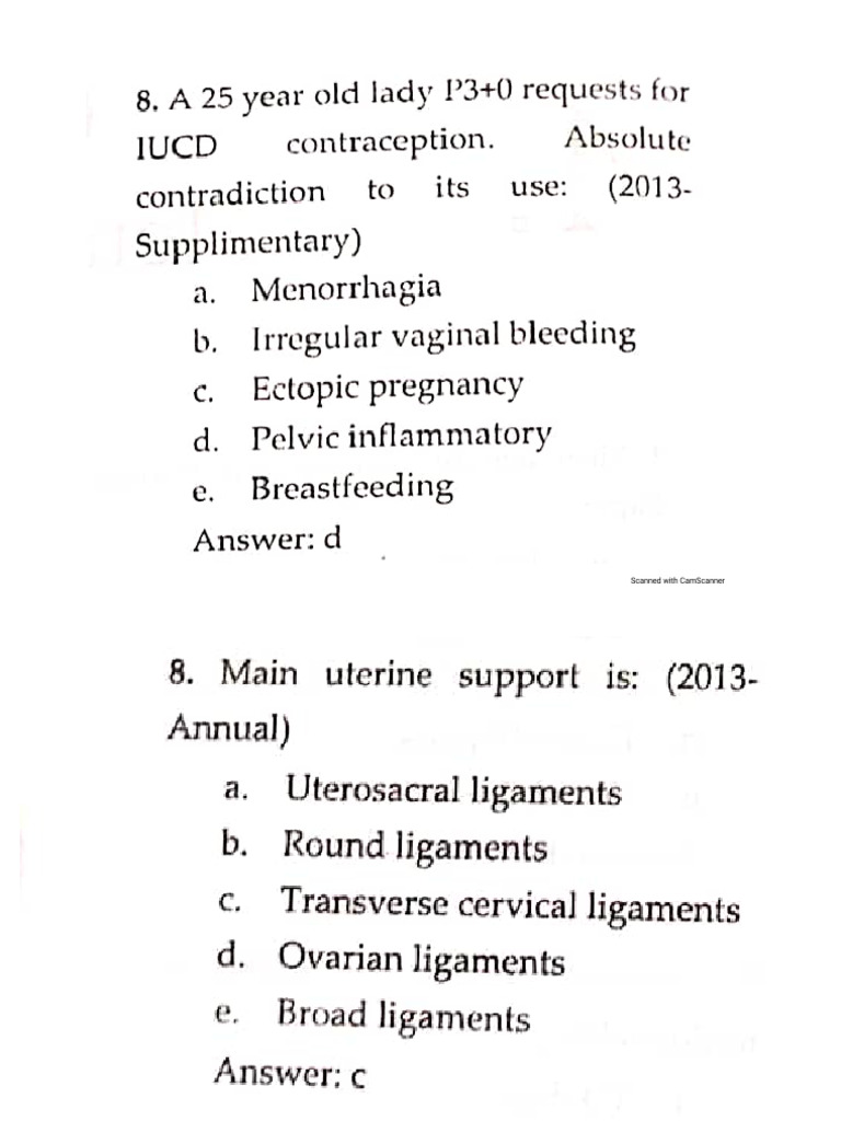 Forwarded Gyne Bcqs | PDF