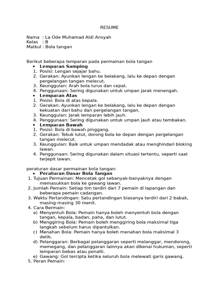 La Ode Muhamad Aldi Ansyah - Kls B | PDF