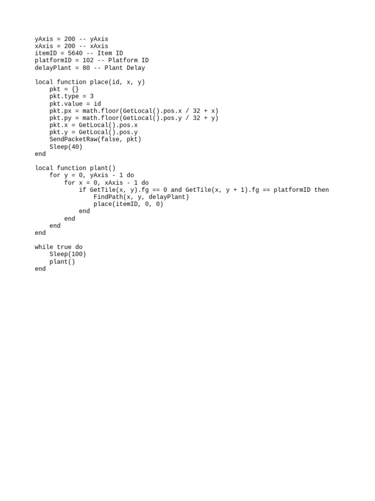 Plant Bothax - Lua | PDF