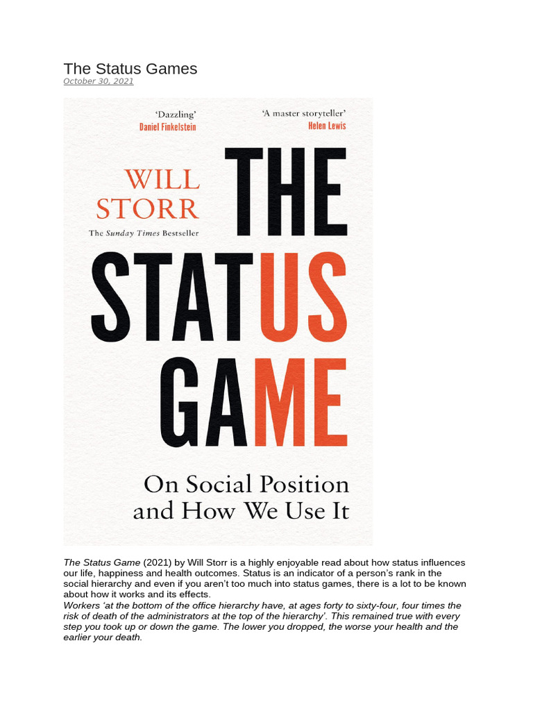 The Status Games | PDF