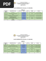 Schedule of Classes 2nd Sem 2024 2025 Edited | PDF