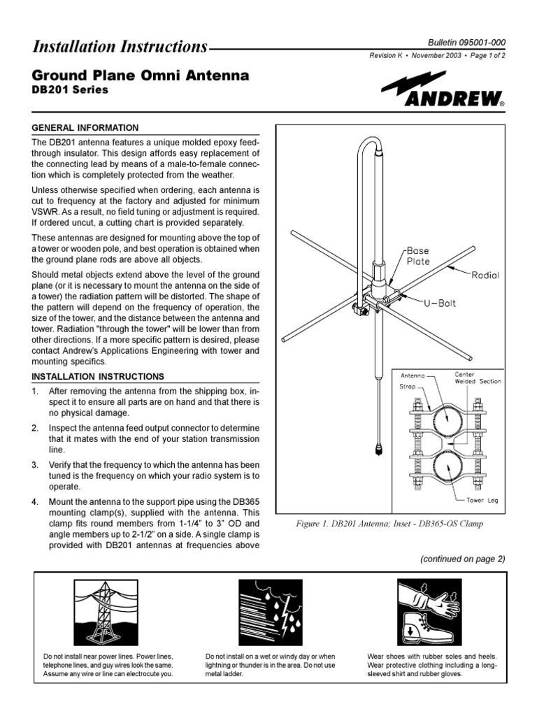 Ground Plane Omni Antenna | PDF | Antenna (Radio) | Technology ...