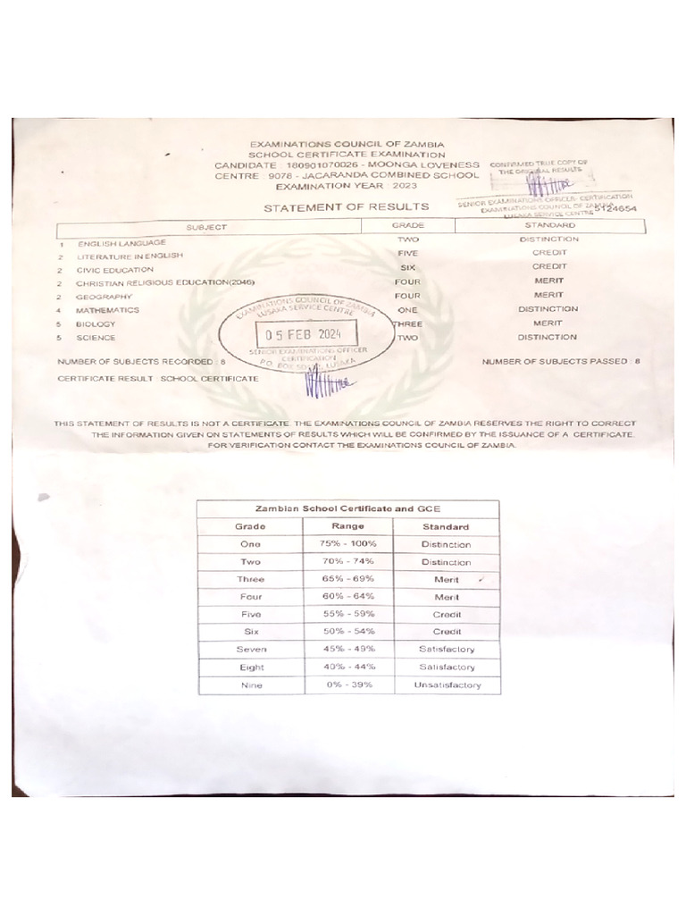 PDF - Statement of Results | PDF