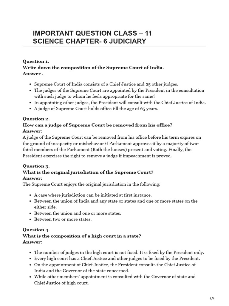Chapter 6 (Judiciary) | PDF