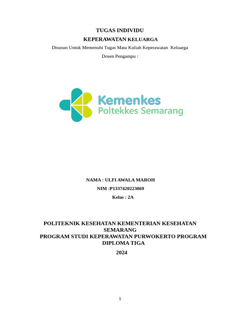 Hand Out Pengkajian KLG | PDF