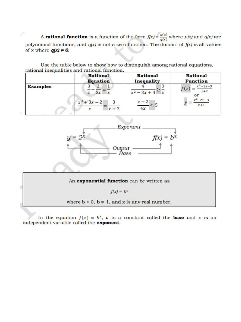 Rational Exponent Log | PDF