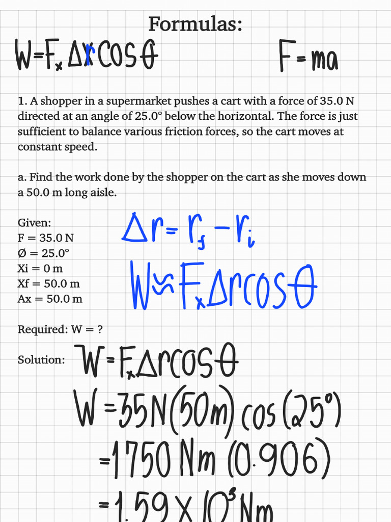 Work-Done-by-a-Constant-Force-PART-III-in-Physics | PDF