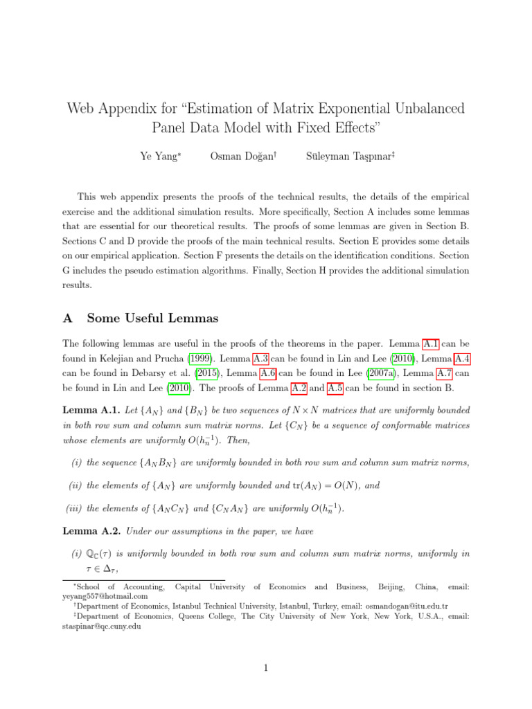 UMESS Web Appendix | PDF