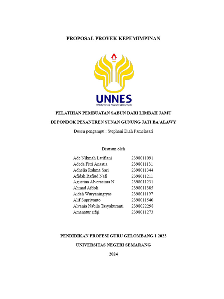 Proposal PK 403 | PDF