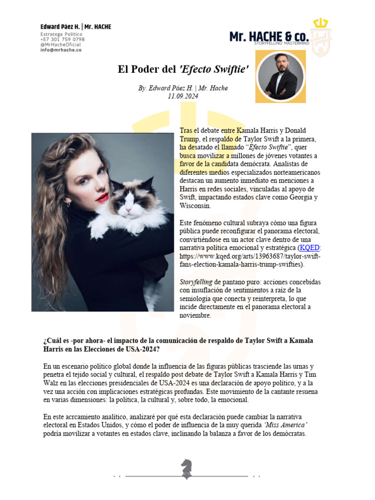 Paper - Efecto Swiftie USA 2024 | PDF