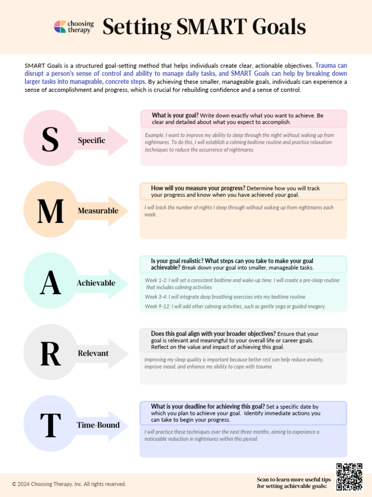 Smart Goals For PTSD | PDF