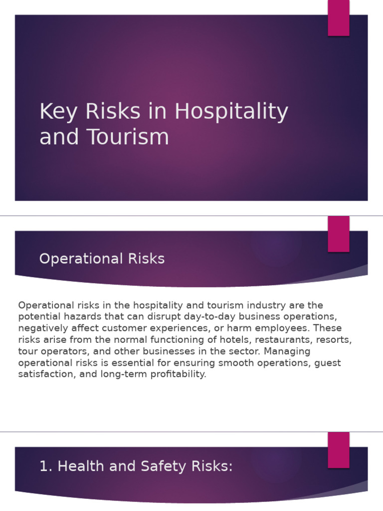 Key Risks in Hospitality and Tourism | PDF