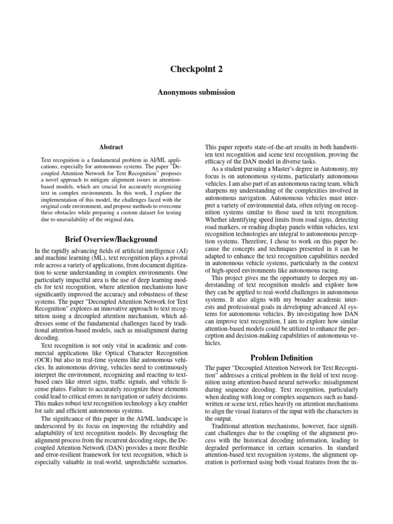 ECE 57000 Checkpoint2 | PDF