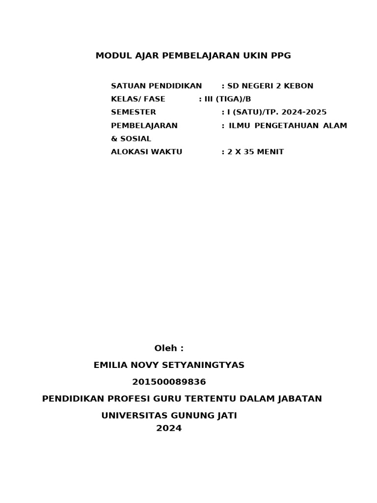 Modul Ajar Ukppg Ipas | PDF