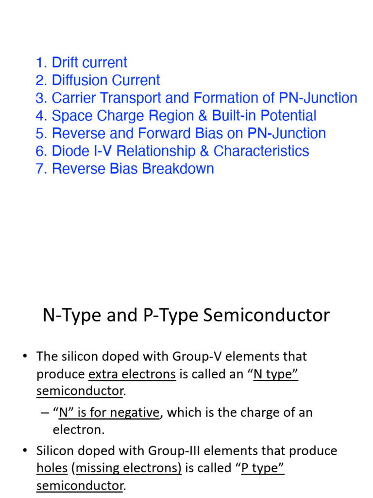 Lec4-5 - PN Junction and Diode | PDF | P–N Junction | Semiconductors
