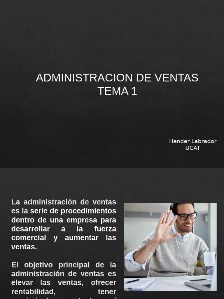 Administracion de Ventas Tema 1 | PDF