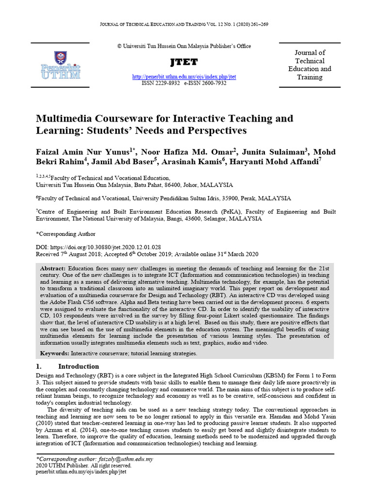 Penerbit,+28 +269+Using+Multimedia+Courseware | PDF