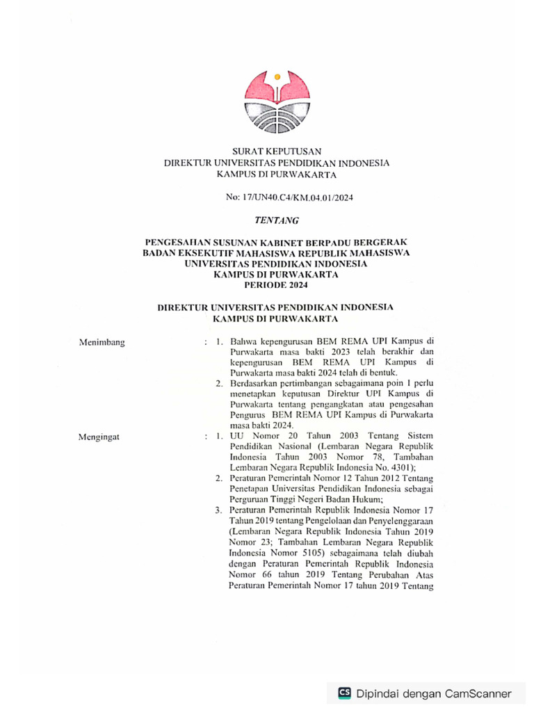 SK BEM REMA UPI Purwakarta | PDF