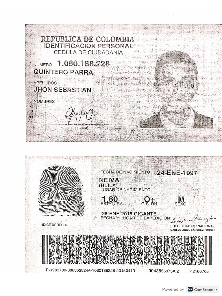 HOJA DE VIDA JHON SEBASTIAN QUINTERO PARRA | PDF