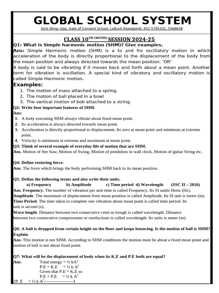 Class 10th NOTES | PDF