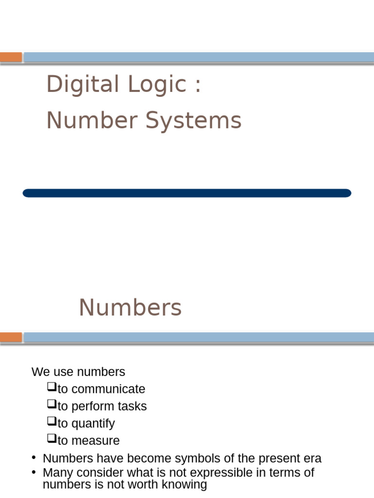 Number System, Digital Electronic Part 1 | PDF