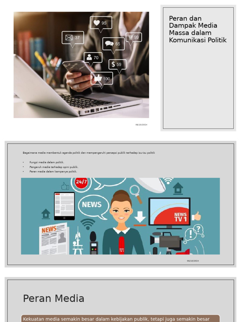 Materi 2a Peran Dan Dampak Media Massa Dalam Komunikasi Politik-1 | PDF