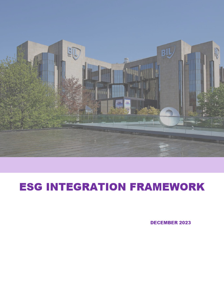 ESG Integration Framework | PDF