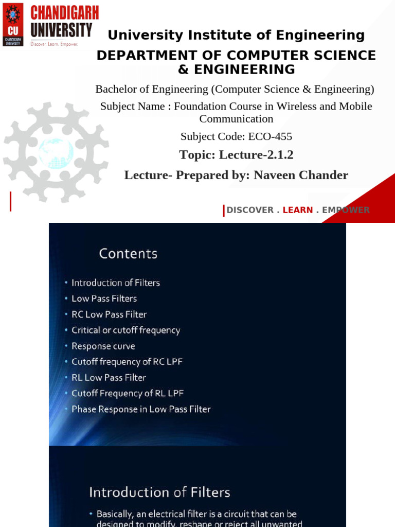 Low Pass Filter | PDF