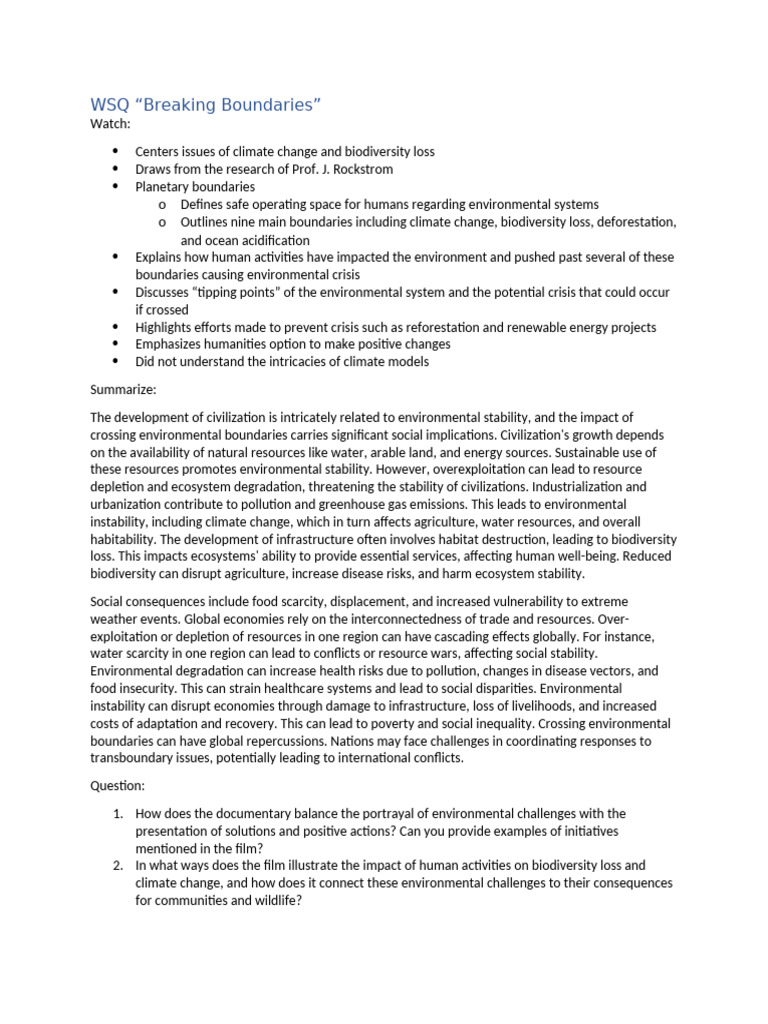 WSQ Breaking Boundaries | PDF