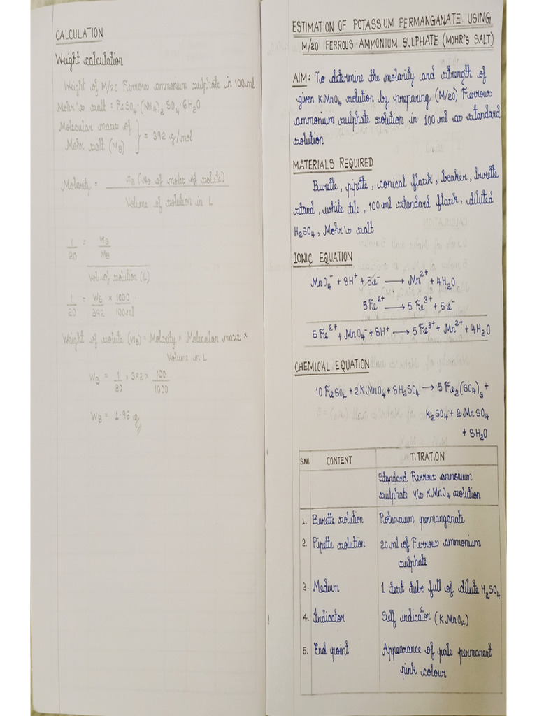 Chemistry Observation | PDF