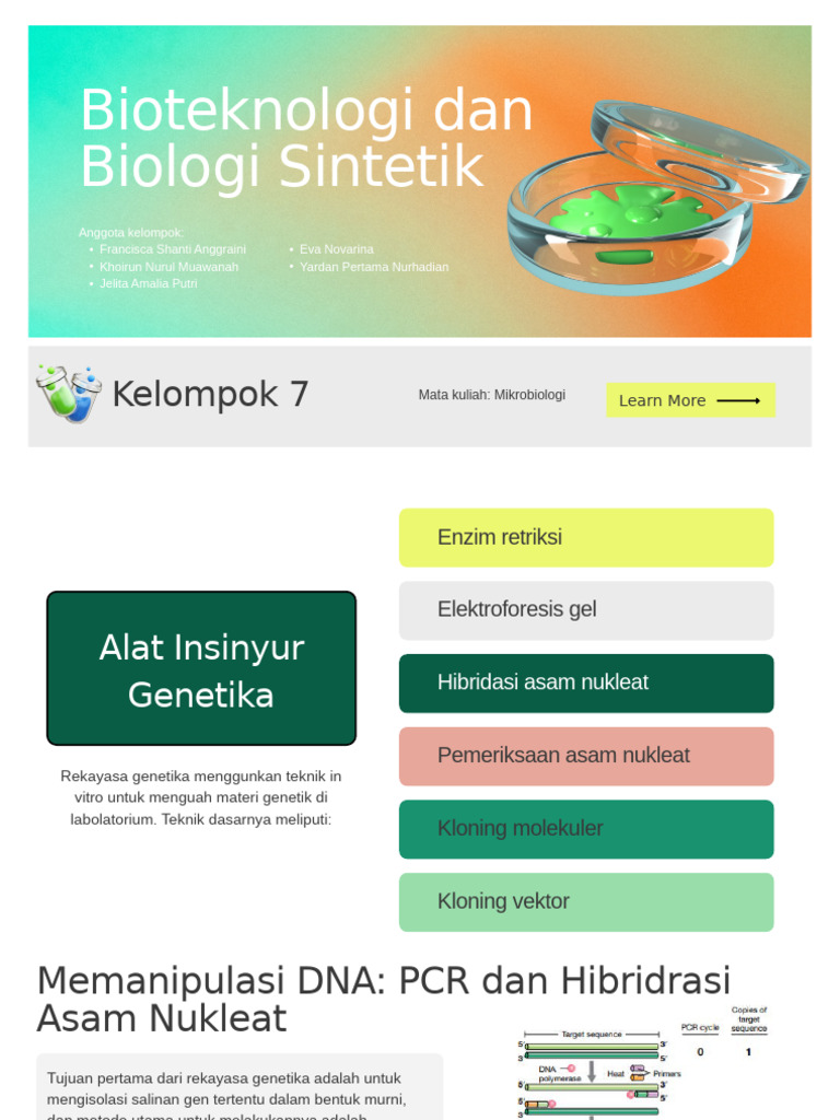 K7 - Bioteknologi Dan Biologi Sintetik | PDF