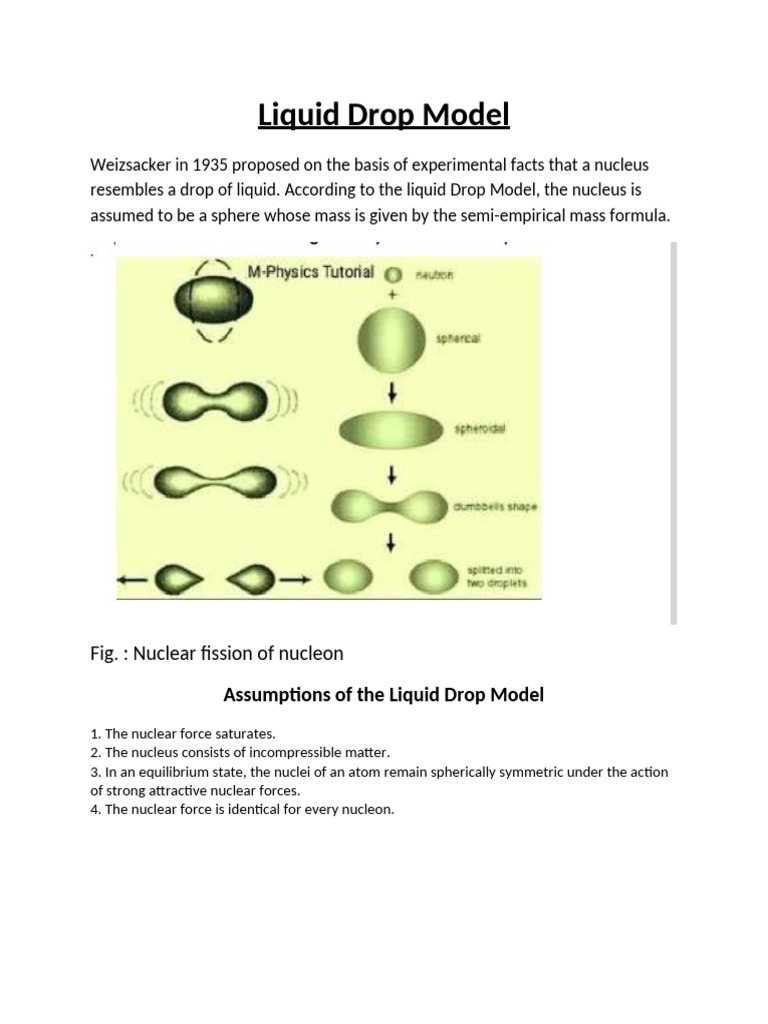 Liquid Drop Model - 103430 | PDF