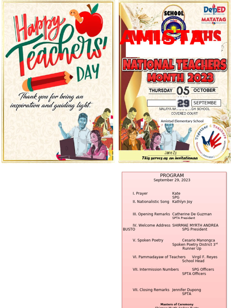 Teachers-Day-Program_2023-2024 | PDF